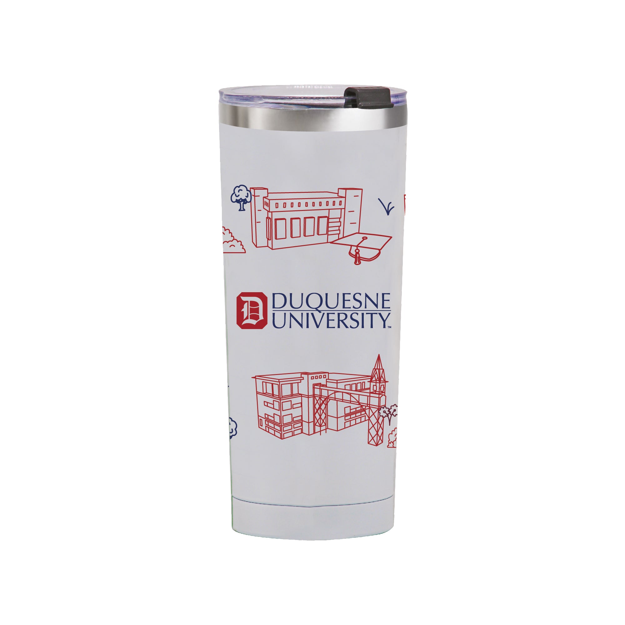 Duquesne University 24oz Campus Line Art Tumbler – Indigo Falls