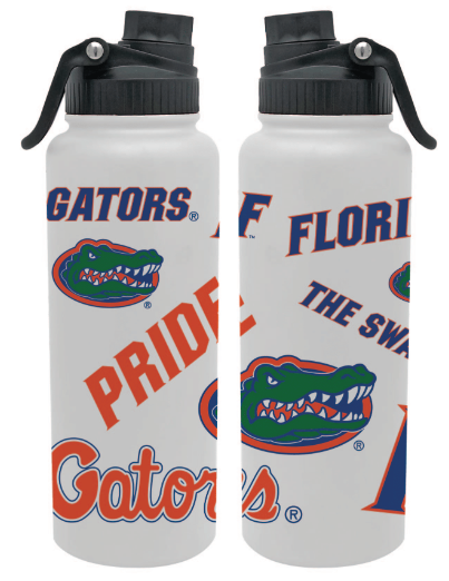 Florida Gators 34oz Stainless Steel Medley Aqua Bottle - Indigo Falls