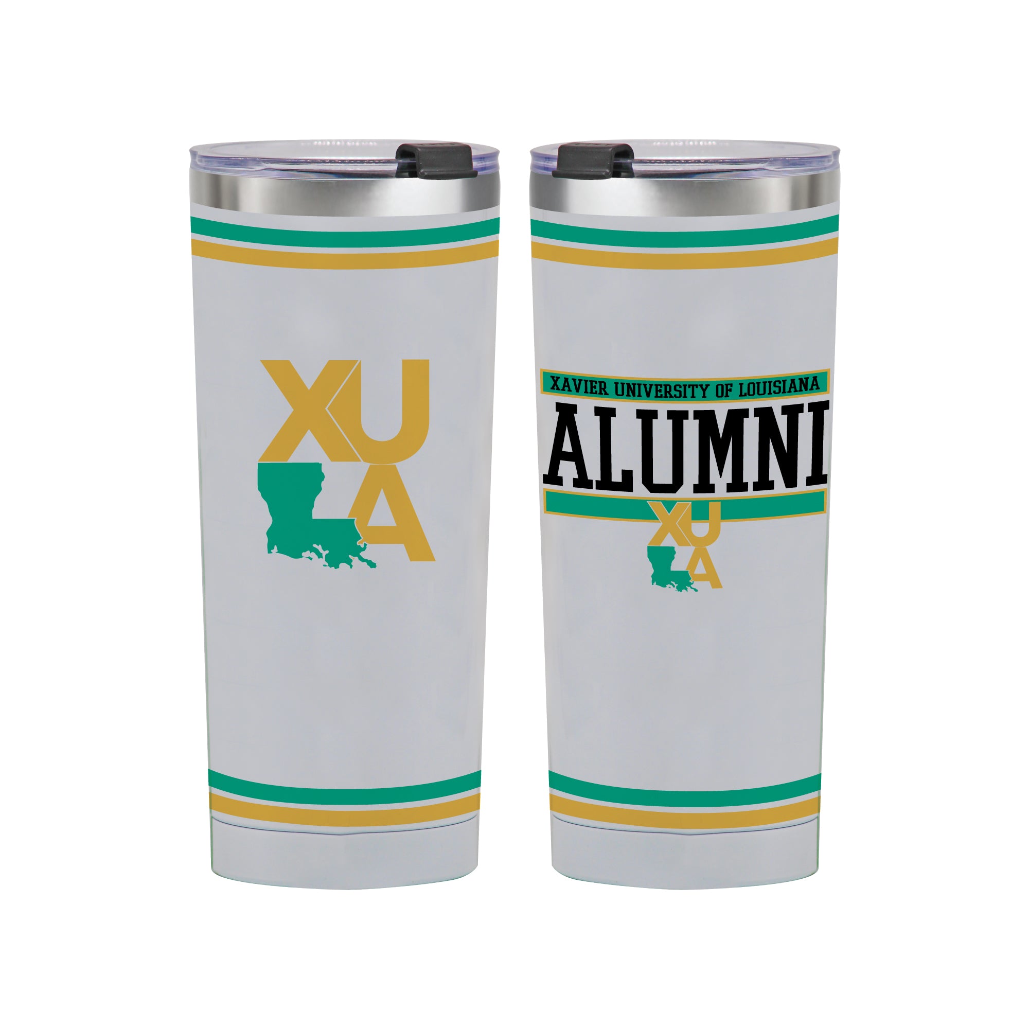 24oz Xavier Louisiana Gold Rush-Nuggets Alumni Tumbler – Indigo Falls