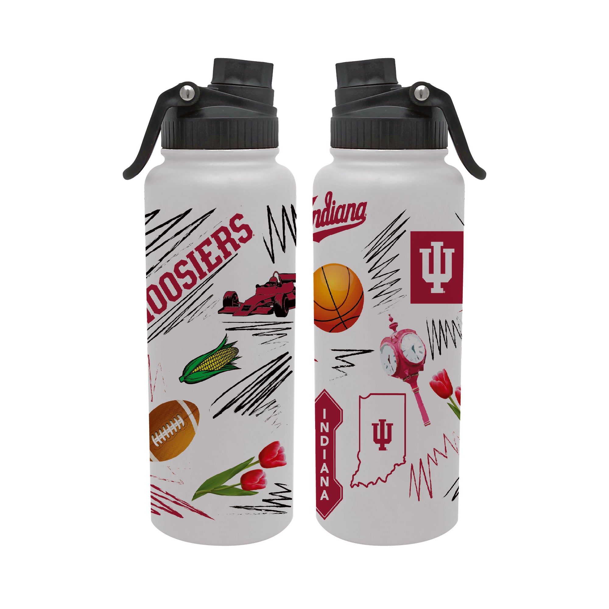 34oz Indiana Hoosiers Local Aqua Bottle – Indigo Falls